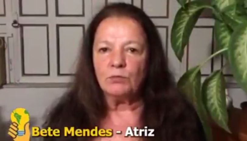 VÍDEO - atriz Bete Mendes protesta contra a privatização da Eletrobras