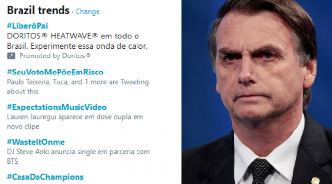 Seuvotomepõeemrisco é O Assunto Mais Comentado Do Twitter No País