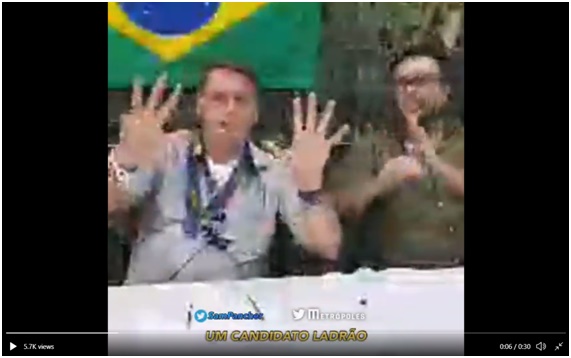 Bolsonaro chama Lula de ladrão, simula 9 dedos e imita a voz do ex ...