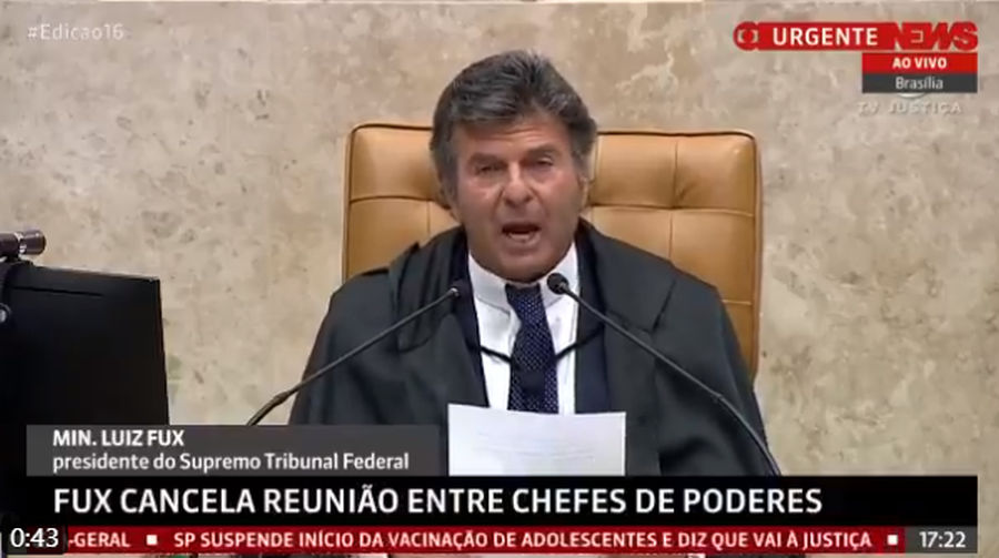 Fux Cancela Reunião Entre Chefes Dos Três Poderes