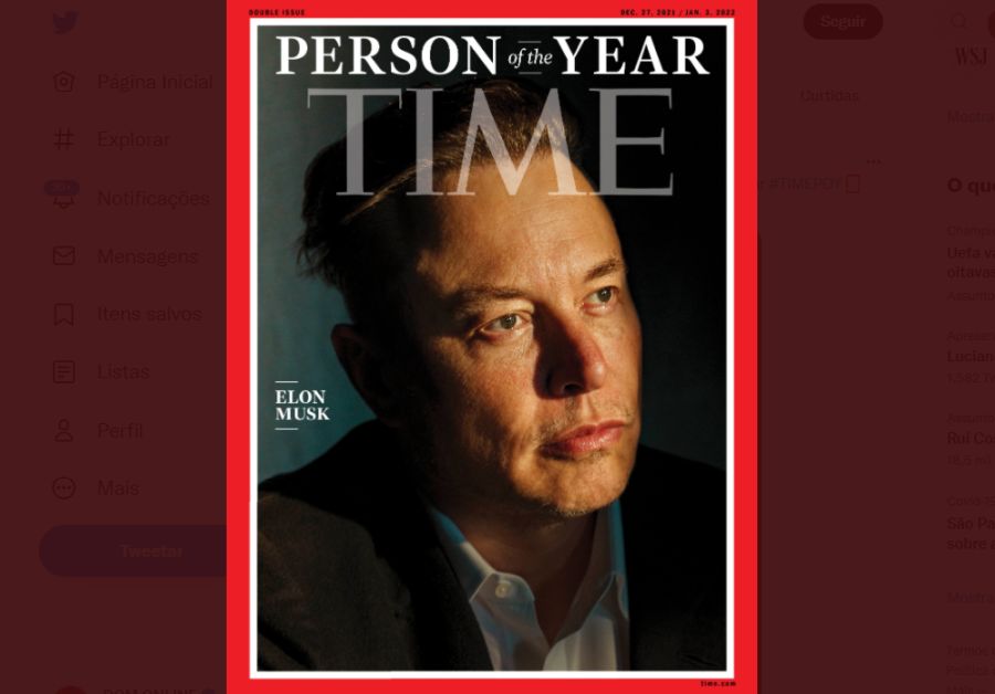 Revista Time elege Elon Musk como 'Personalidade do Ano'
