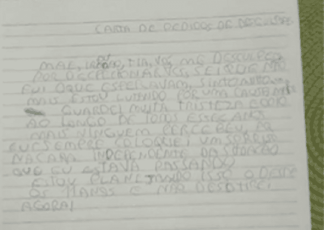 Estou Lutando Por Uma Causa Maior A Carta Escrita Pelo Adolescente