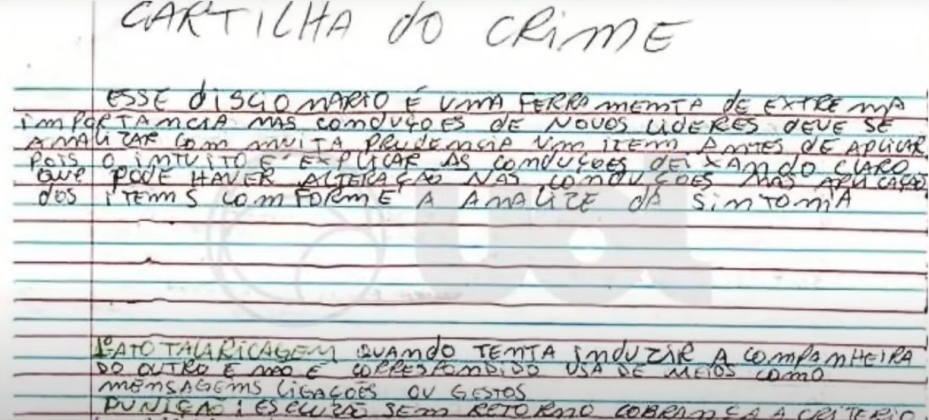 Cartilha de 45 regras do PCC é encontrada em presídio; veja o que é proibido